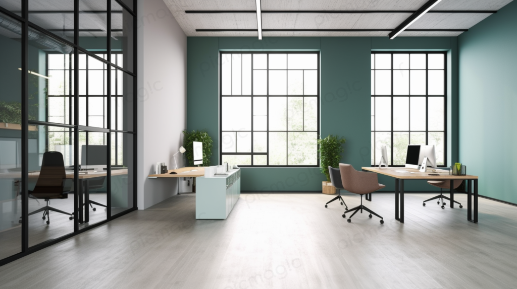 オフィス グリーンの壁紙 zoom 背景画像 無料 | picmagic