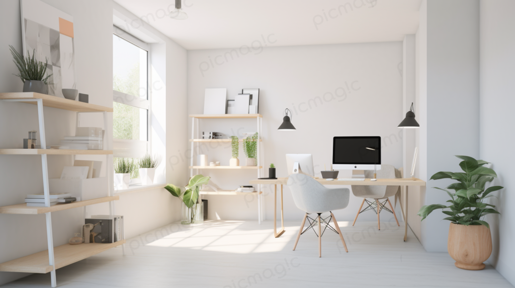 zoom 背景 無料 ホワイト系インテリア | picmagic